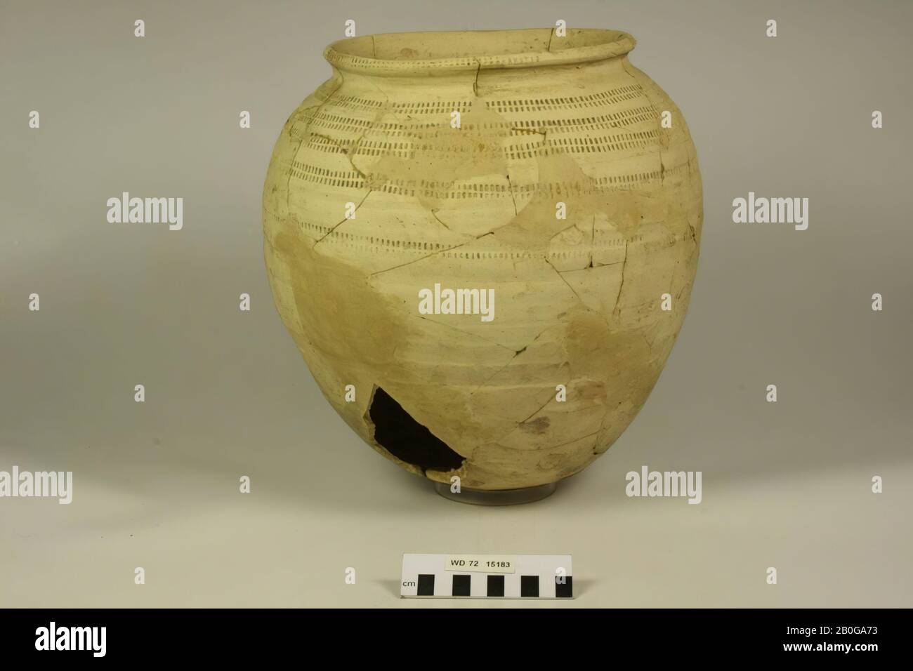Pot of Badorf pottery. Many glues and additions, gap in the belly, pot ...