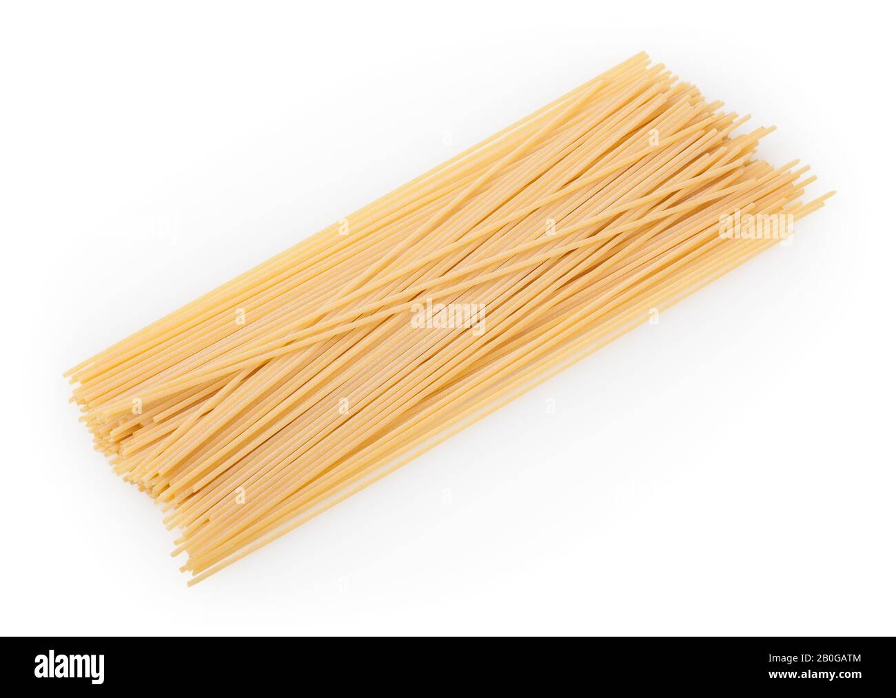 Uncooked spaghetti isolated on white background with clipping path ...