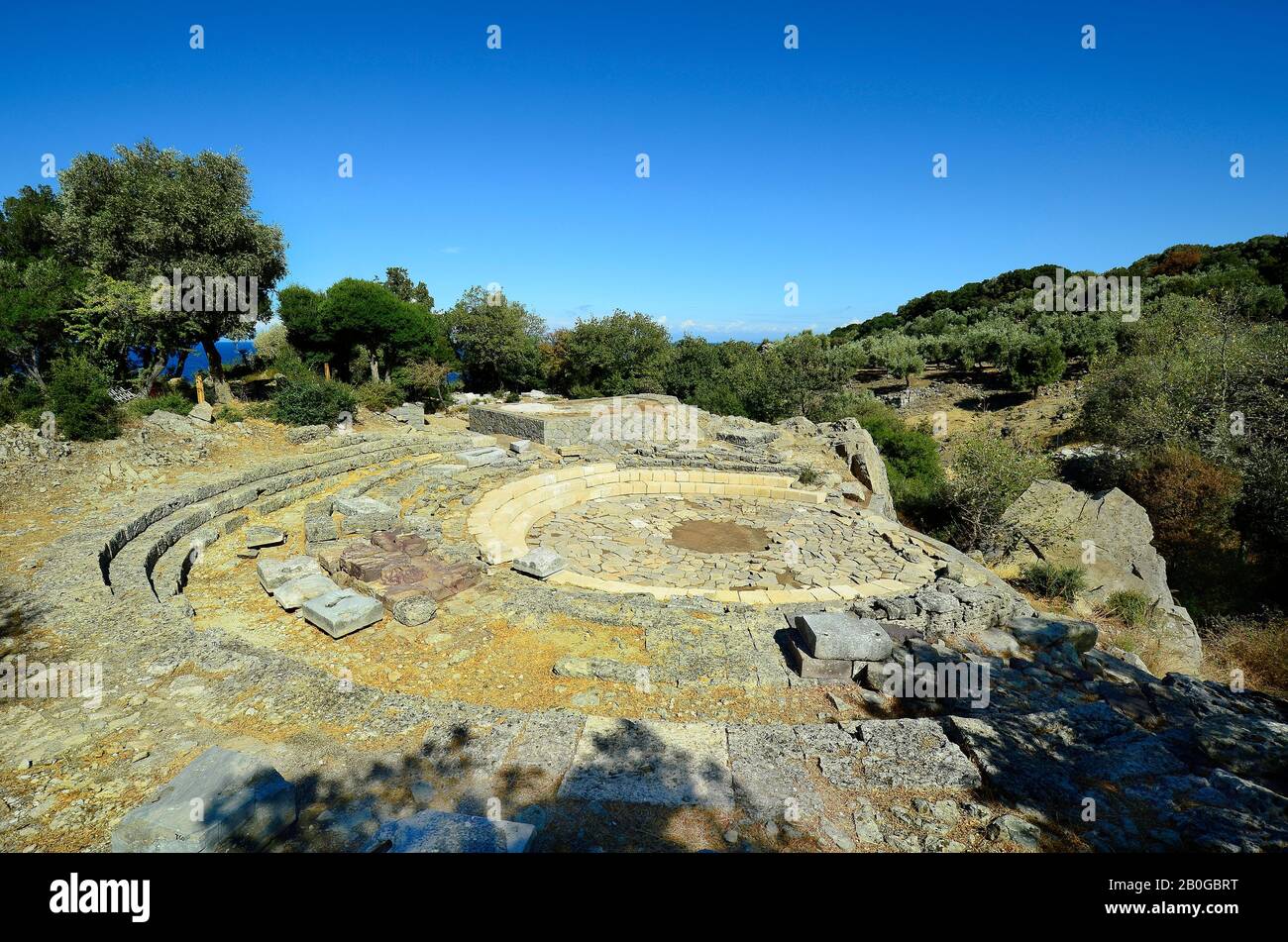 Greece, Samothrace, Sanctuary of the great gods in Palaeopolis, ancient ...
