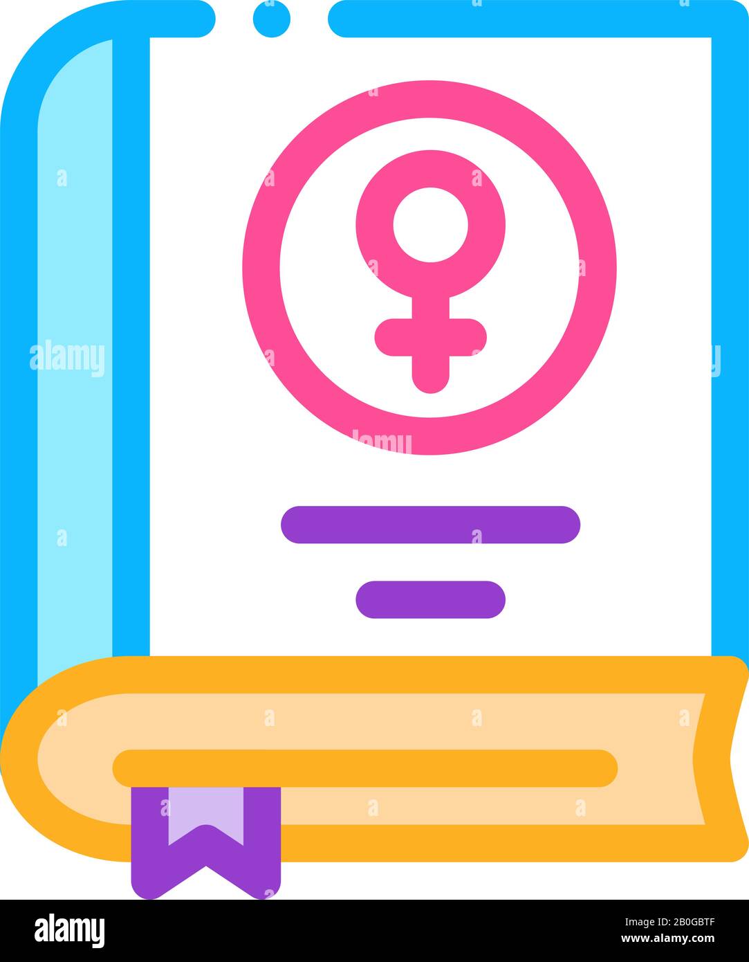 Book Female Mark Icon Vector Outline Illustration Stock Vector Image ...