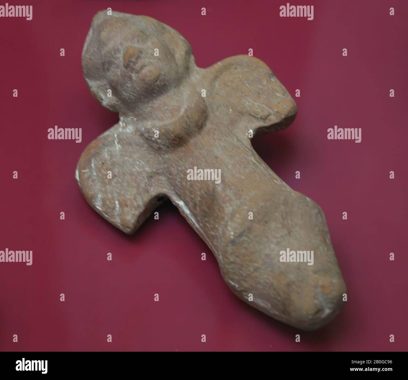 phallus, man's head, wings, votive statue, terracotta, 10 cm, Greco ...