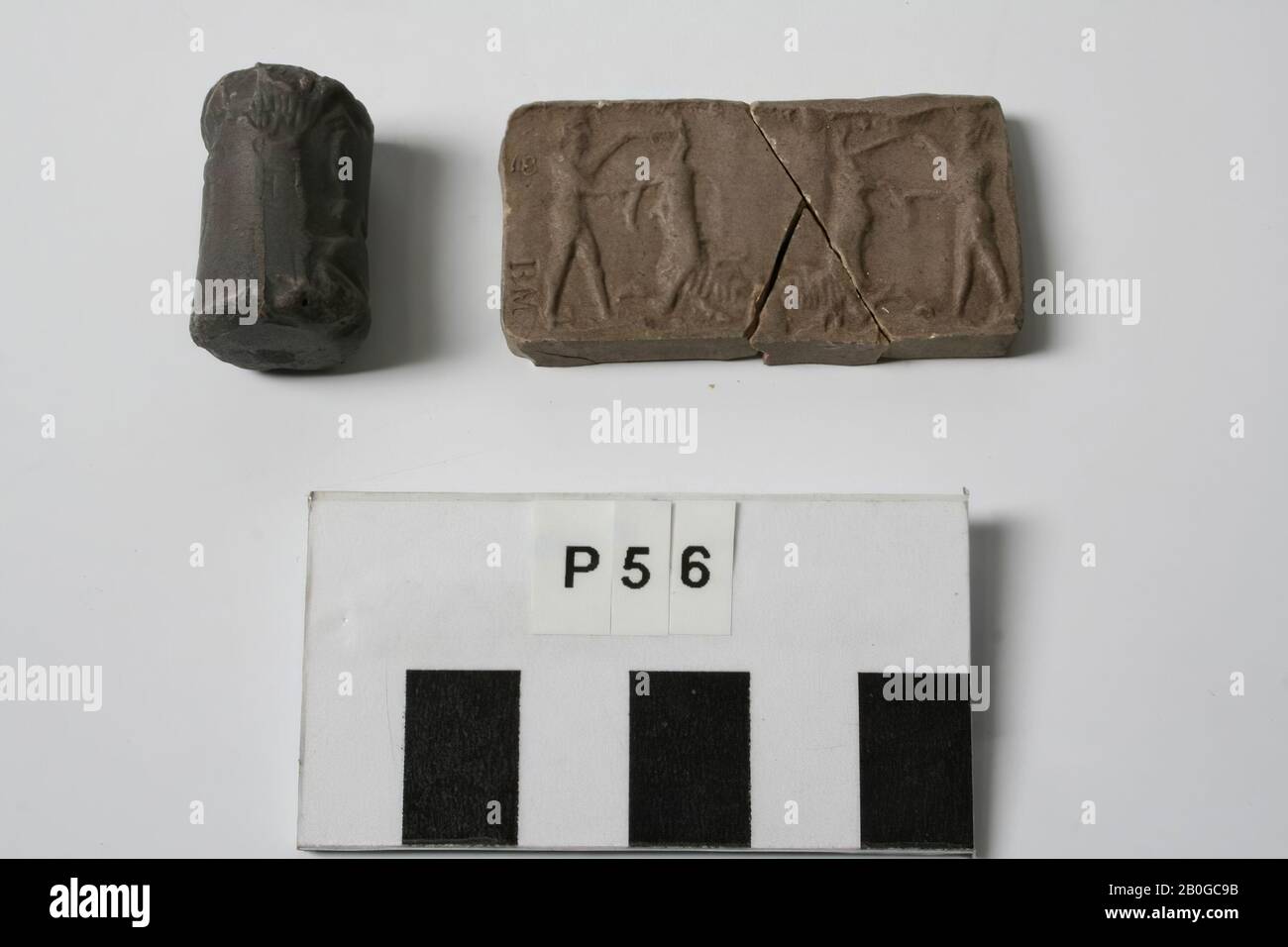 Sulfur casting and imprint of a Persian cylinder stamp from the British ...