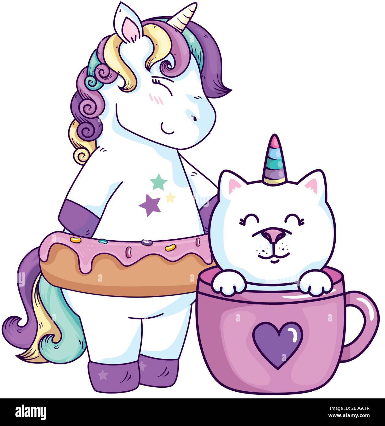 Unicorn cat fantasy in Stock Vector Images - Alamy