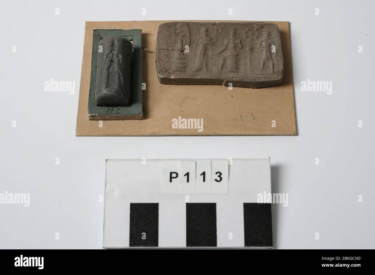 Sulfur casting and imprint of a Persian cylinder seal of Sir Wm. Ousley ...