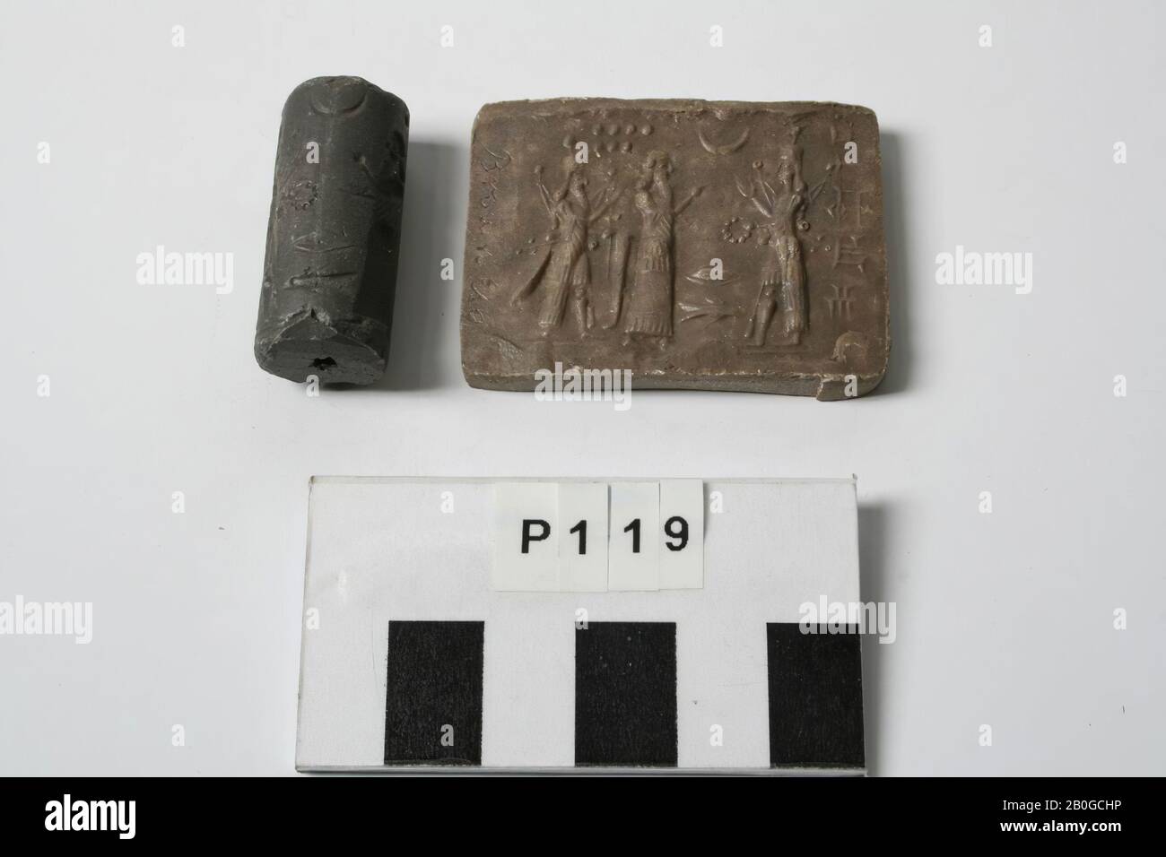 Sulfur casting and imprint of a Persian cylinder seal of Brown Esq ...