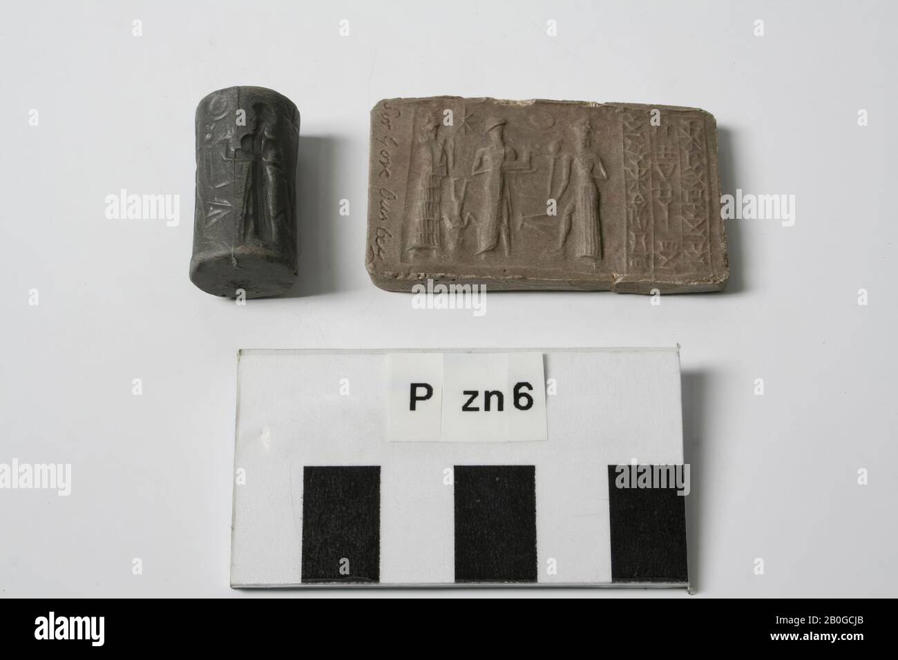 Sulfur casting and imprint of a Persian cylinder seal of Sir Gore ...