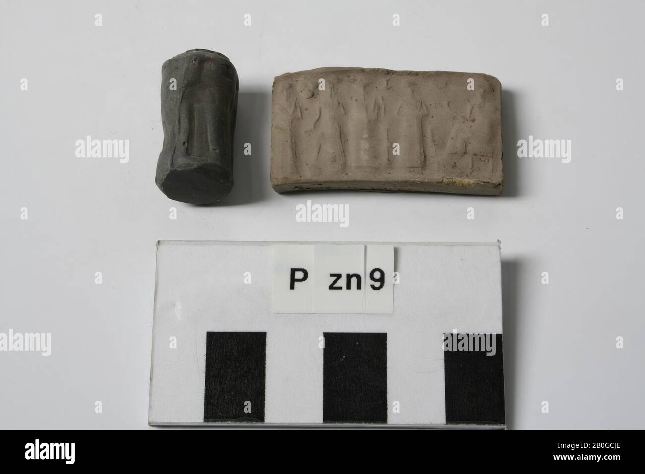 Sulfur casting and imprint of a Persian or Babylonian cylinder seal ...