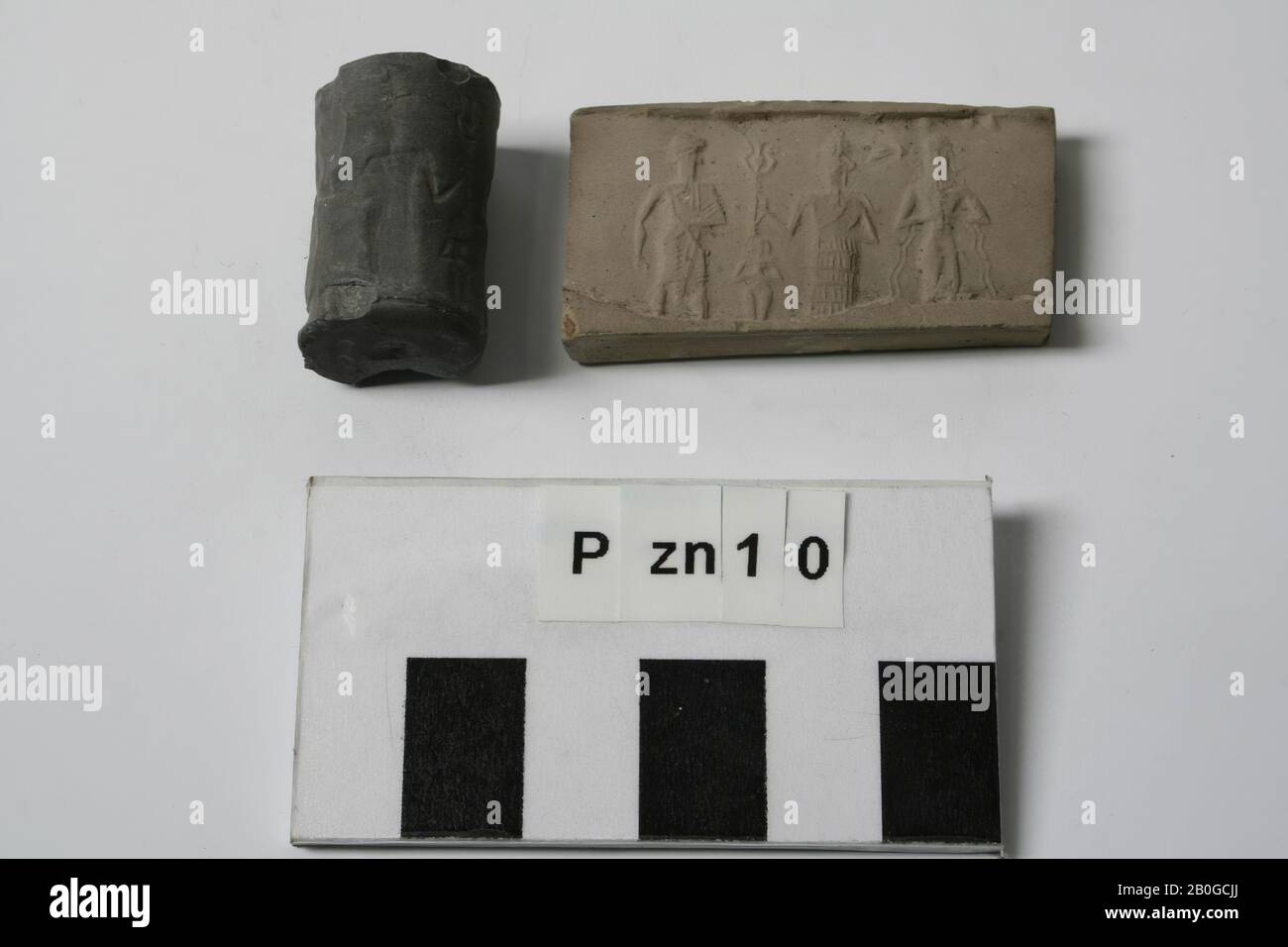 Sulfur casting and imprint of a Persian or Babylonian cylinder seal ...