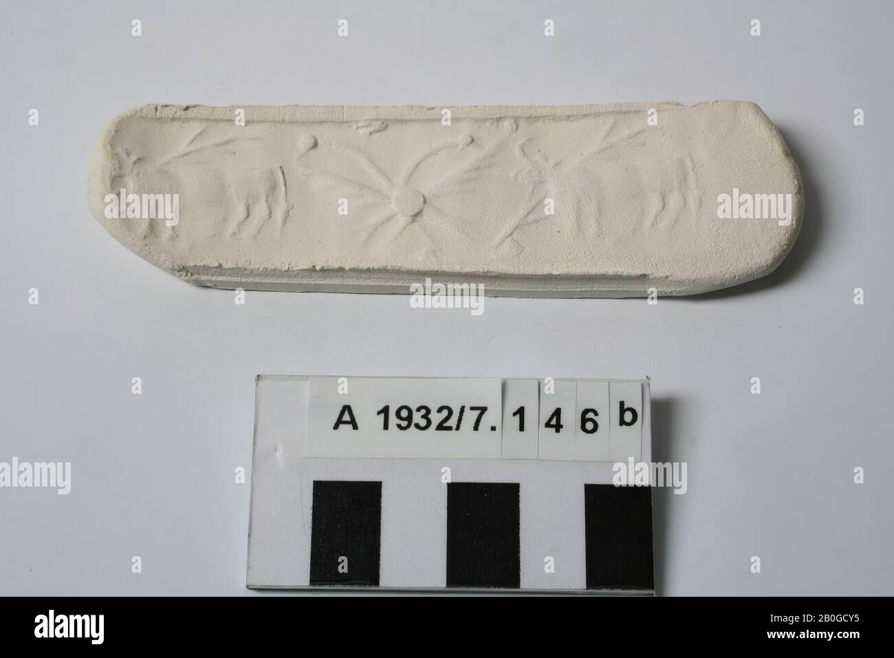 Ancient Near East, imprint, seal, plaster, 3.1 x 11.3 x 1 cm Stock ...