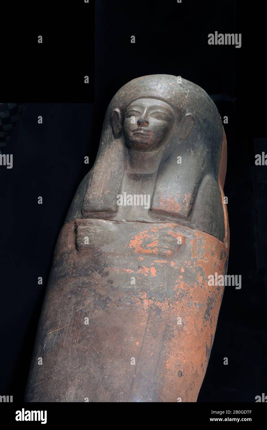 slippers arcophagus, anonymous, mummy chest with lid of earthenware ...