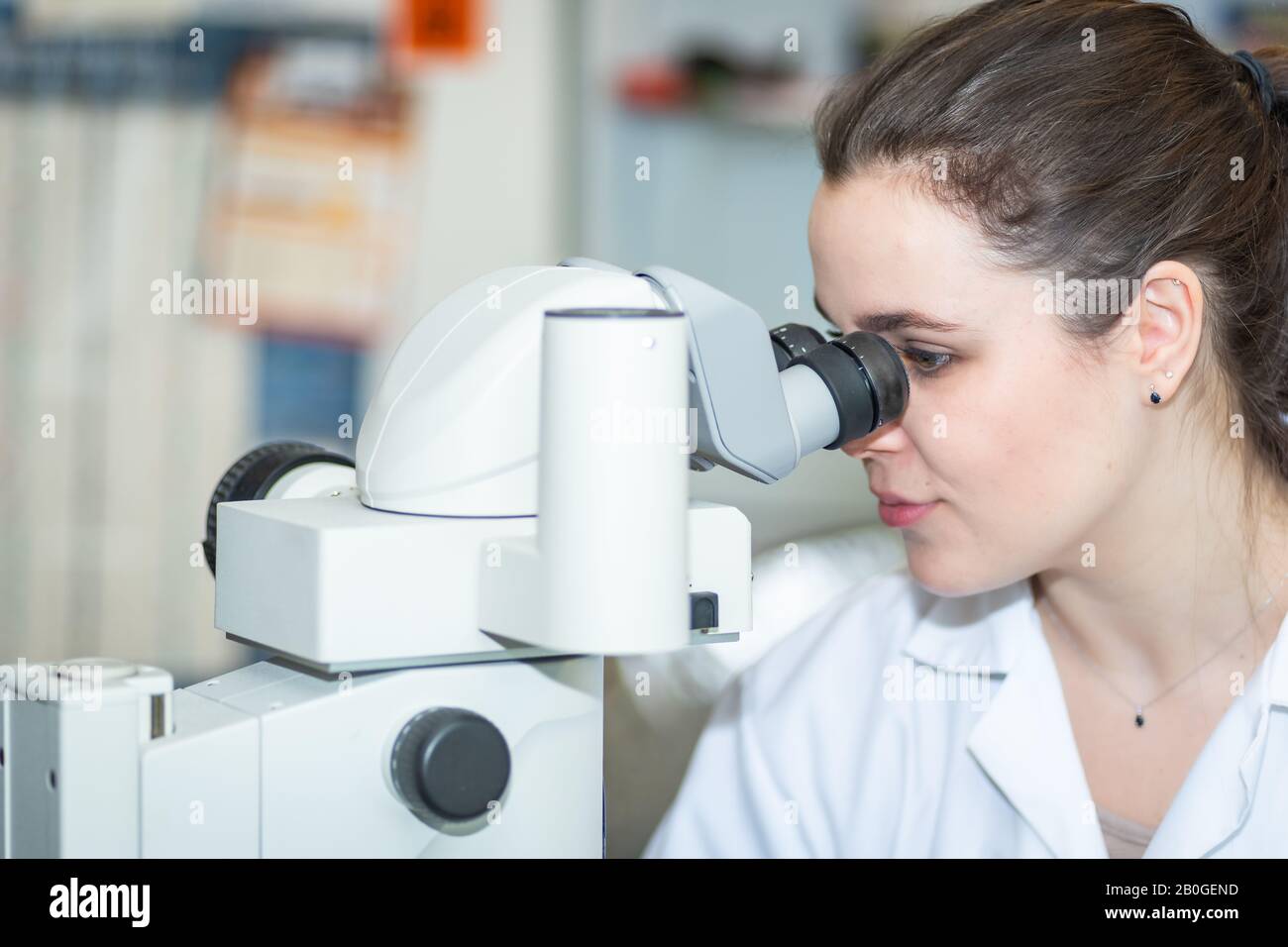 Female Scientist Working in The Laboratory stock photo French ... Female Scientist Working in The Laboratory stock photo French ...