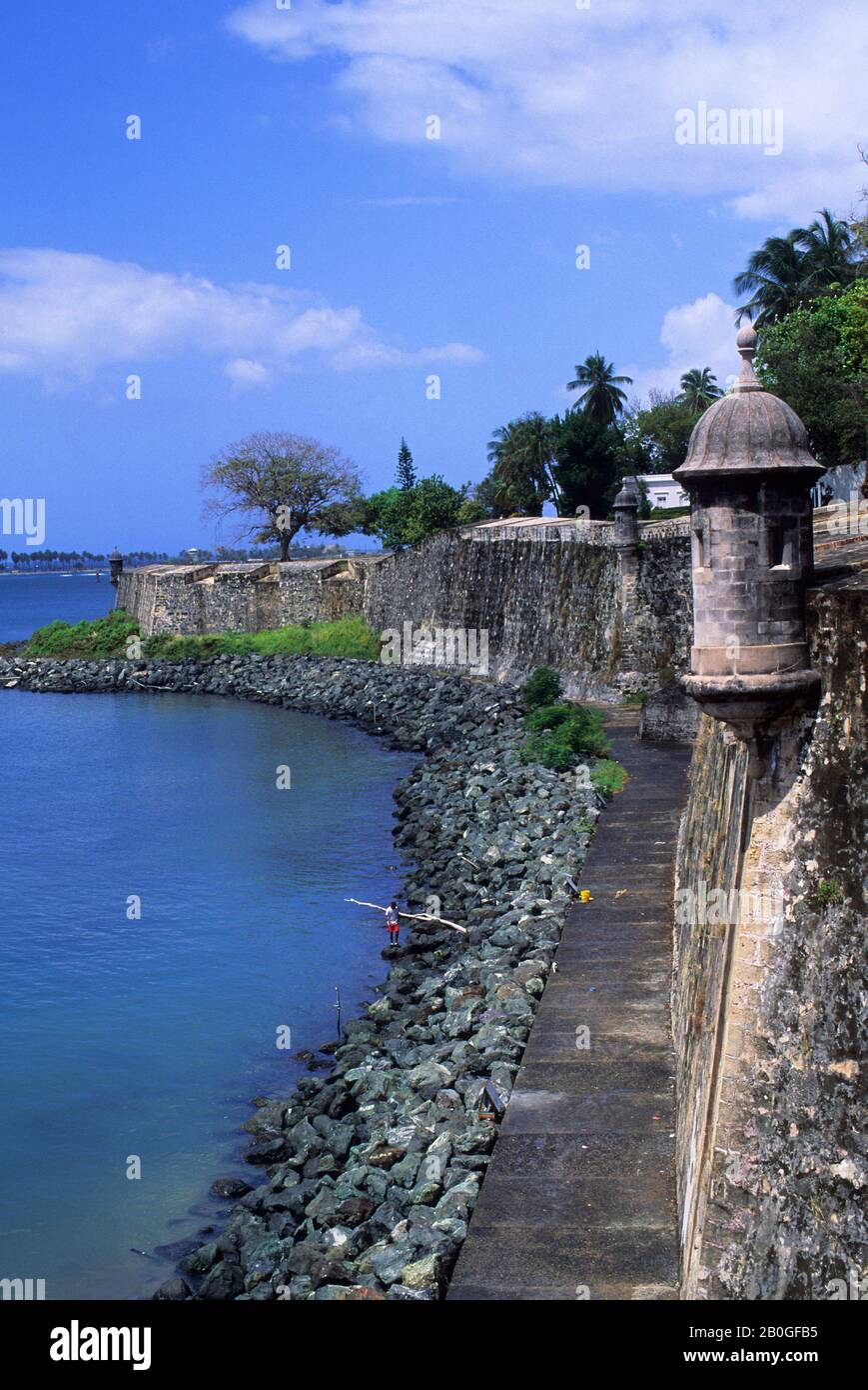 PUERTO RICO, OLD SAN JUAN, CITY WALL Stock Photo - Alamy