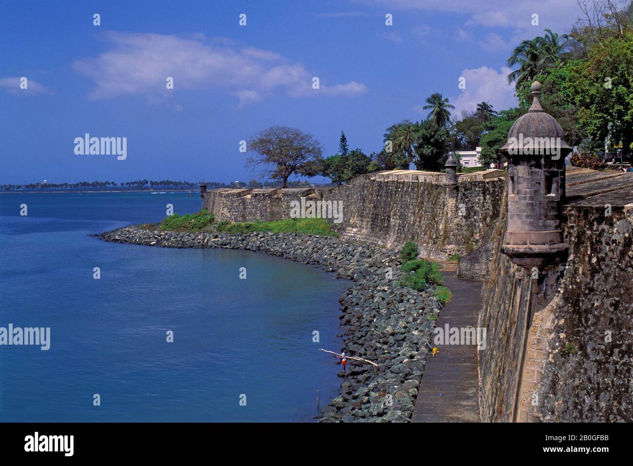 PUERTO RICO, OLD SAN JUAN, CITY WALL Stock Photo - Alamy