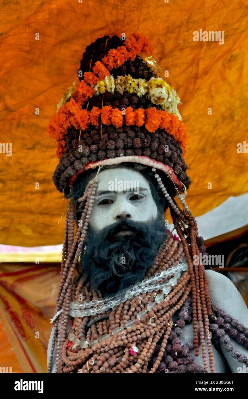 Digital Paintings: Naga Sadhu-2 Digital painting of a Naga Sadhu with a ...