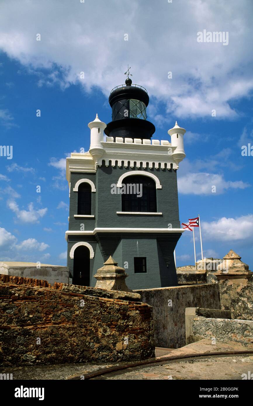 San Juan Puerto Rico Lighthouse Lighthouse Puerto Rico Fajardo Stock