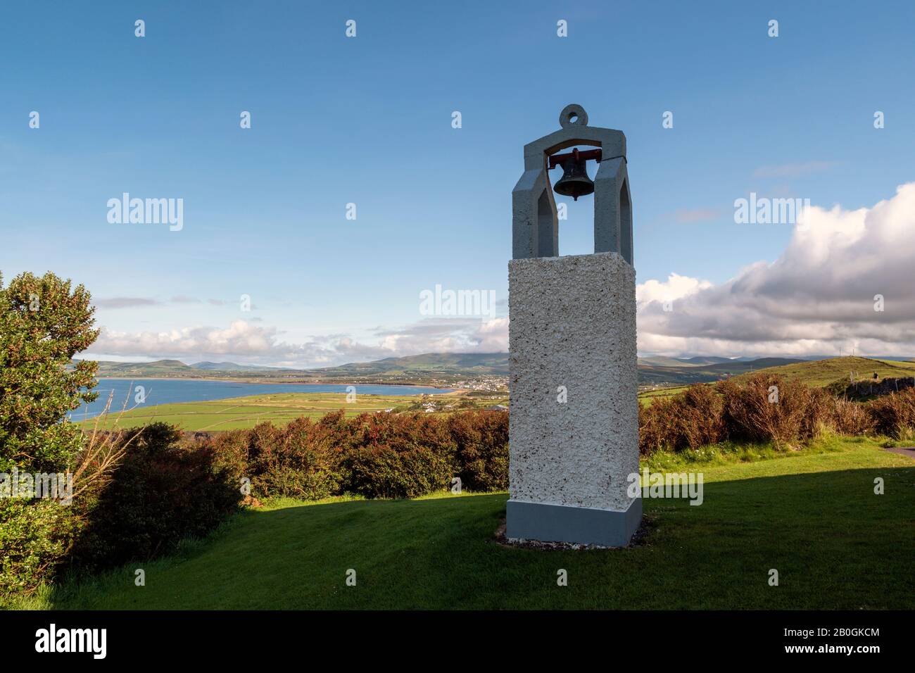 Small belfry by Adrigole church with a view towards Adrigole Bay in ...