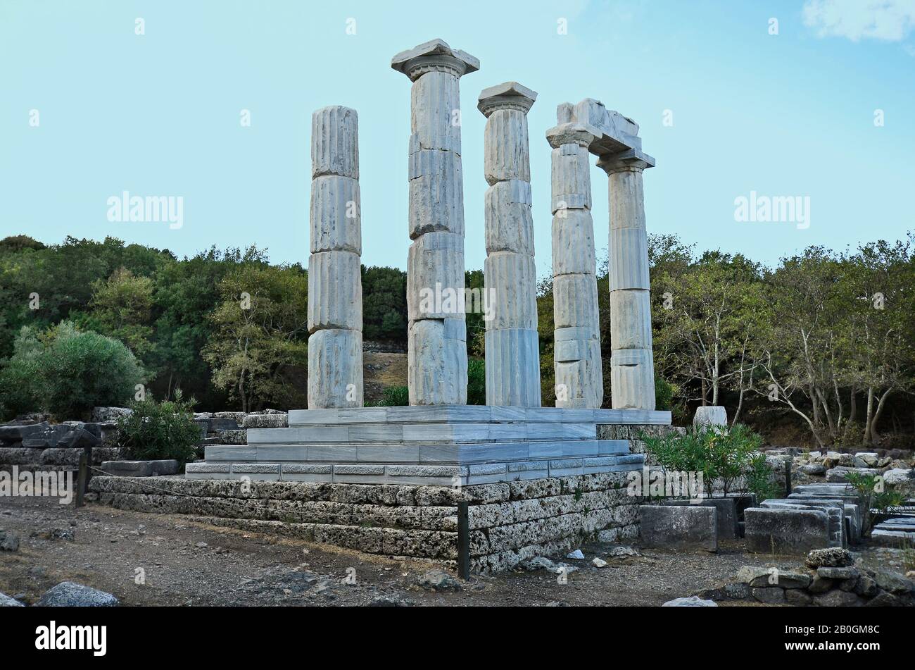 Greece, Samothrace, Sanctuary of the great gods in Palaeopolis, ancient ...