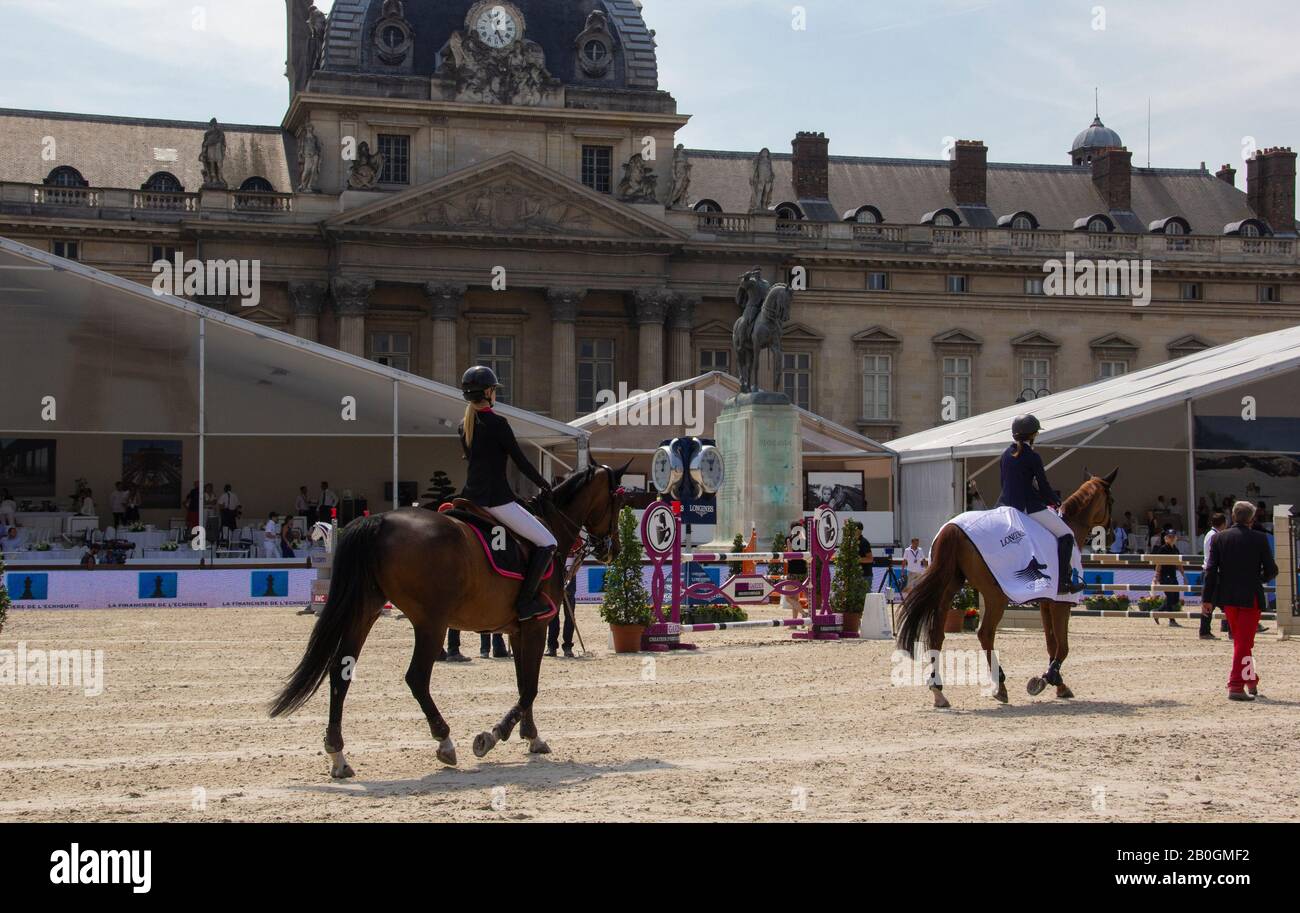 Champs de Mars equestrian competition, Paris Stock Photo - Alamy