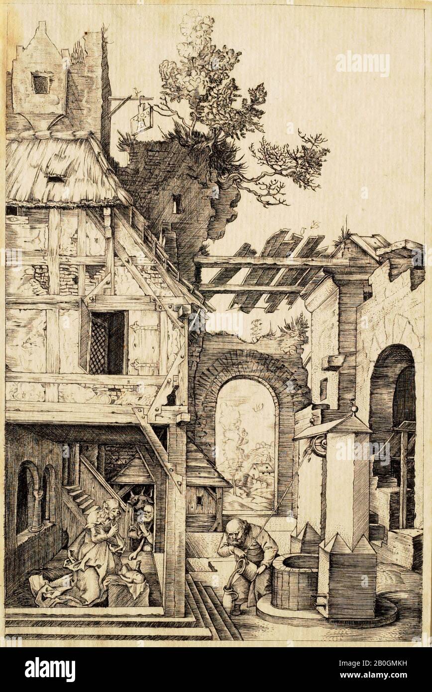 After Albrecht Dürer, German, 1471–1528, Nativity, 1509, Engraving on ...
