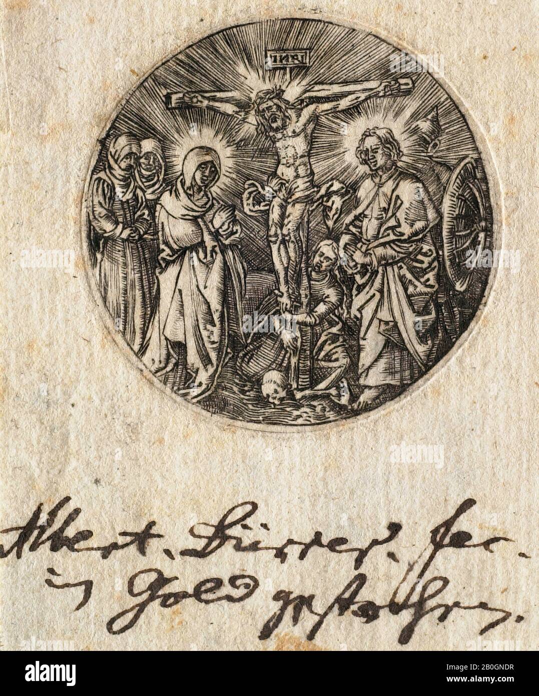 After Albrecht Dürer, German, 1471–1528, The Crucifixion Called the Sword Pommel of Maximilian ...