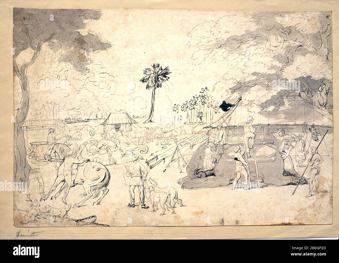 William-Samuel Howitt, English, c. 1765–1822, Hunting in India: The Hog ...