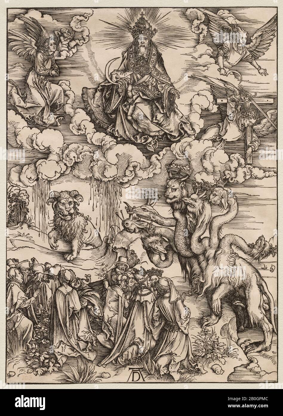 Beast with two horns like a lamb hi-res stock photography and images ...