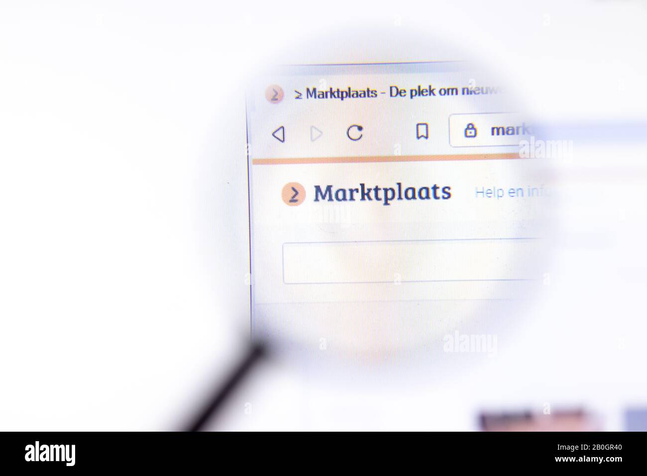 Los Angeles, California, USA - 18.02.2020: Marktplaats website page ...