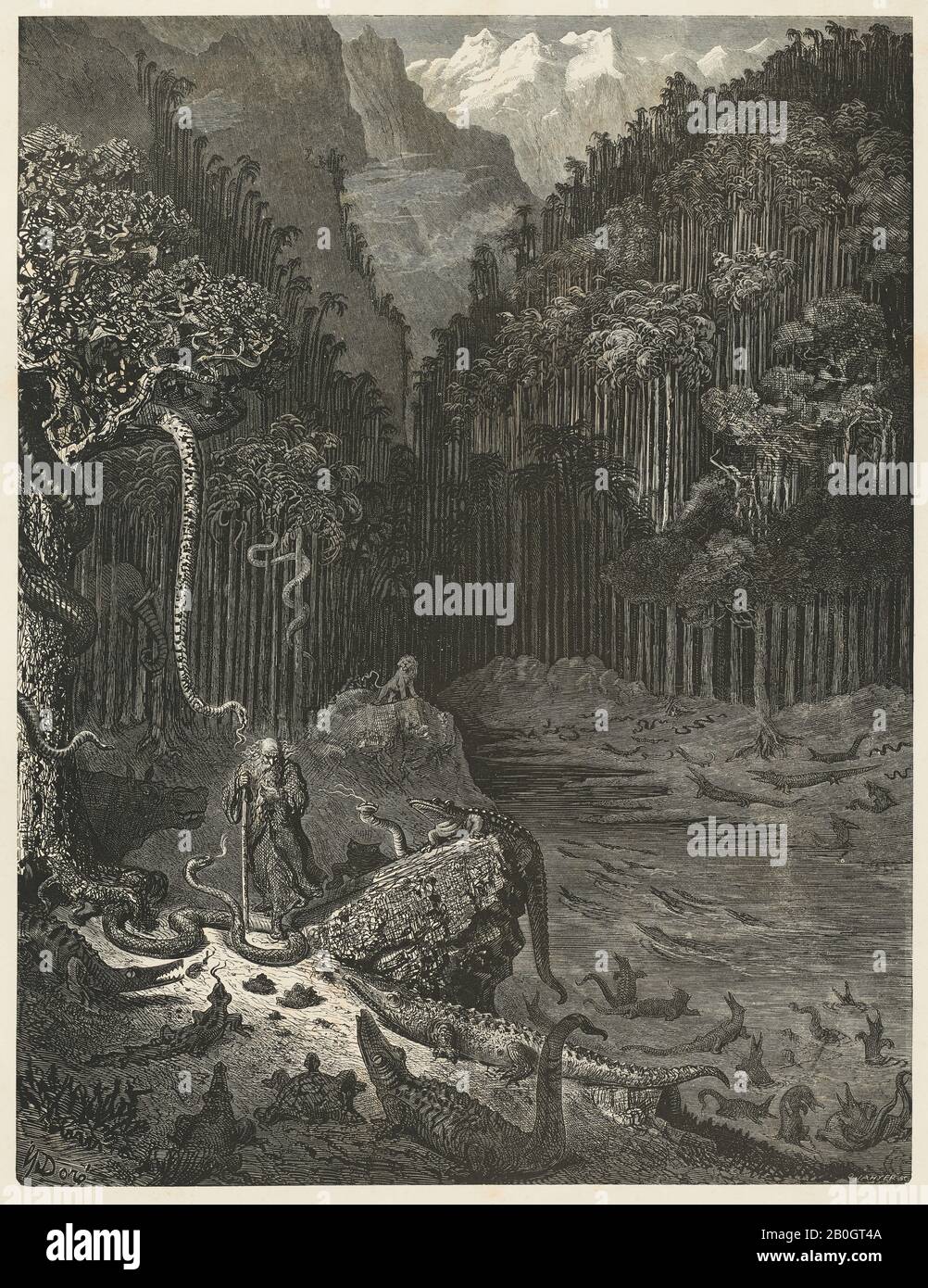 Wood engraving by gustave dore 1832 1883 hi-res stock photography and ...