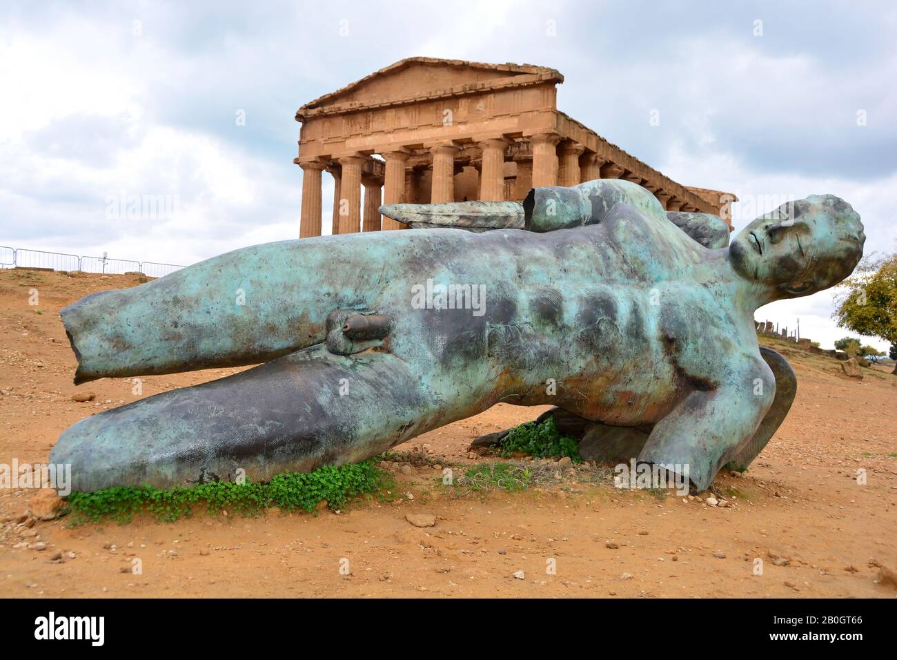 Icarus Falling Statue