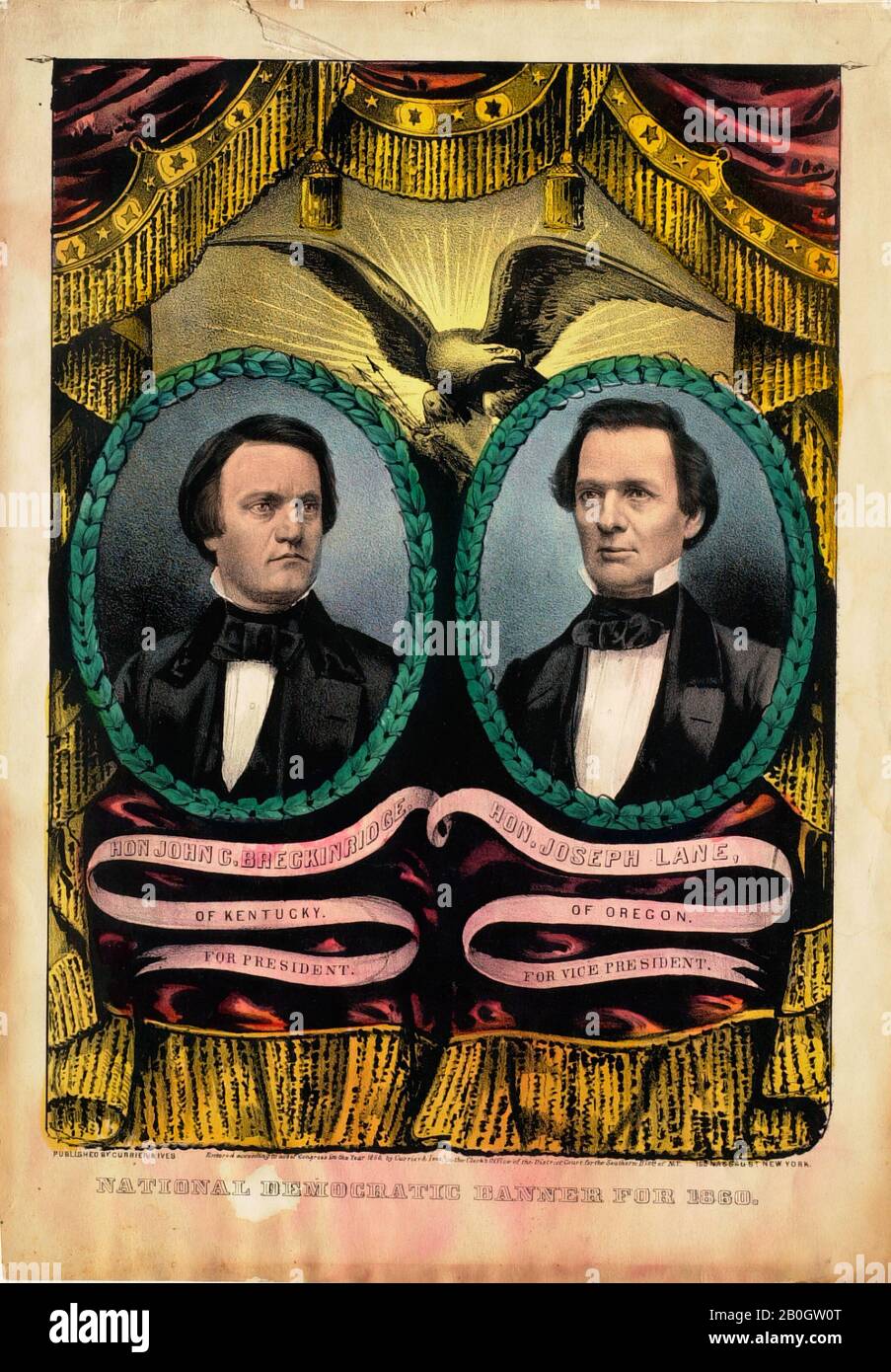 National democratic banner 1860 hi-res stock photography and images - Alamy