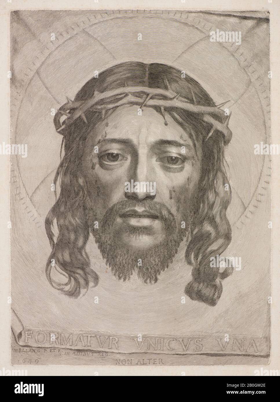 Claude Mellan, French, 1598–1688, The Vernicle of Veronica, 18th ...