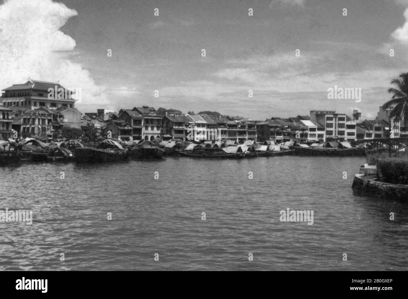 Singapore River, Singapore. 1958 Stock Photo - Alamy