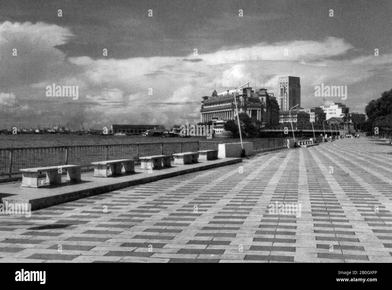 Singapore. 1958. Queen Elizabeth's Walk Stock Photo - Alamy