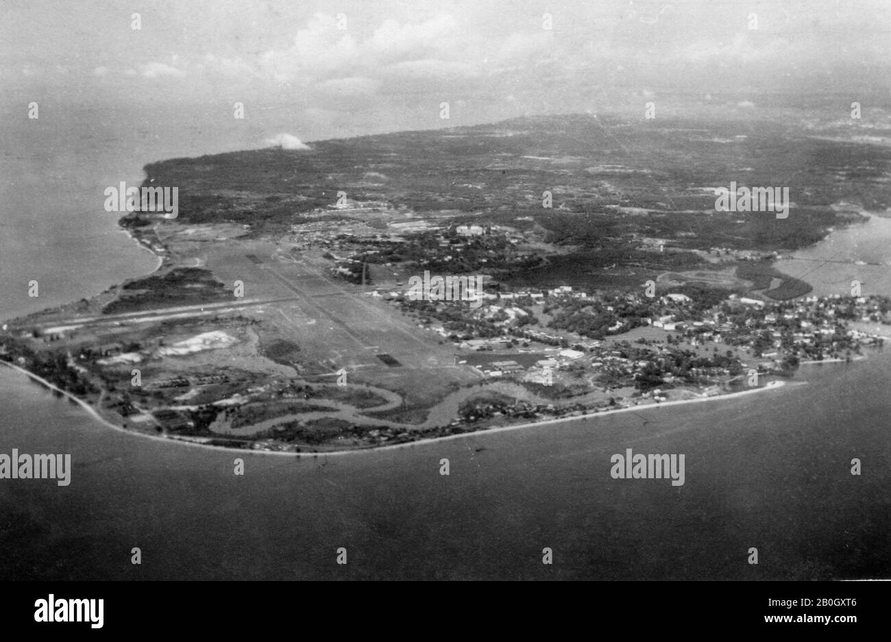 Singapore. 1958. Changi Airport from the air Stock Photo - Alamy