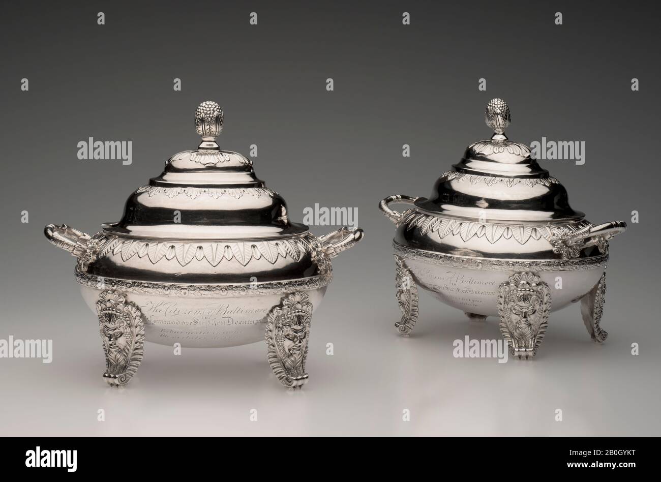 Andrew Ellicott Warner, American, 1786–1870, Pair of Sauce Tureens, c ...