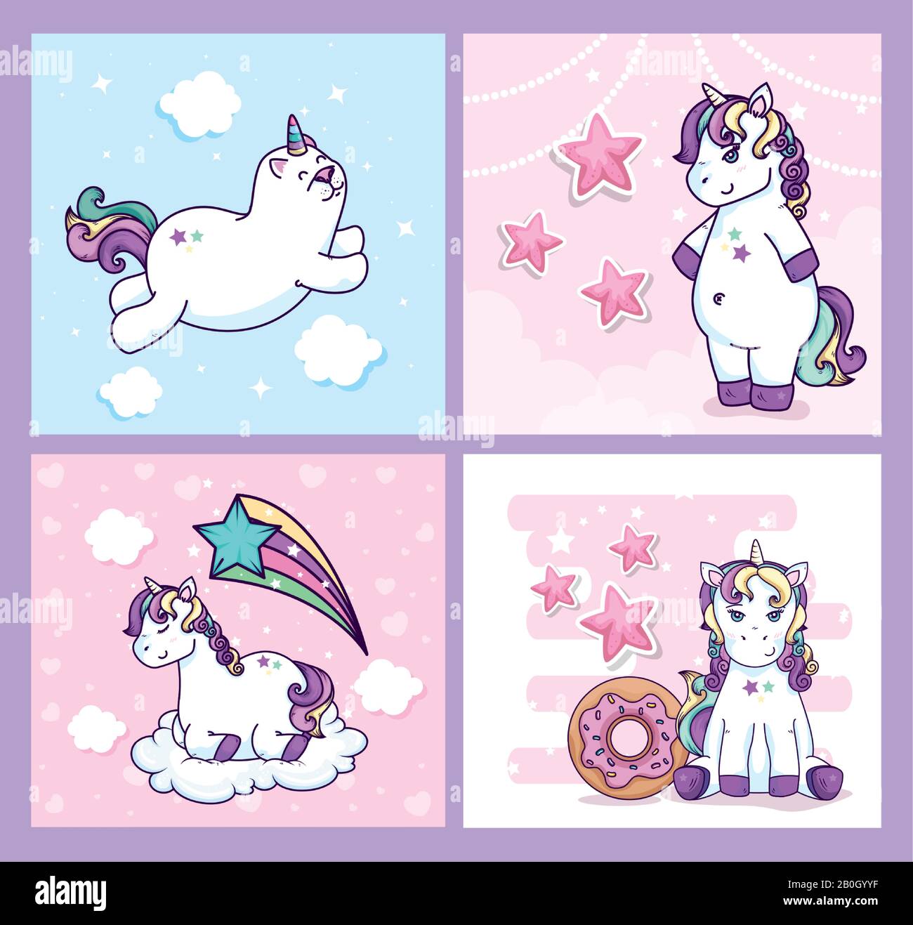 Unicorns group Stock Vector Images - Alamy