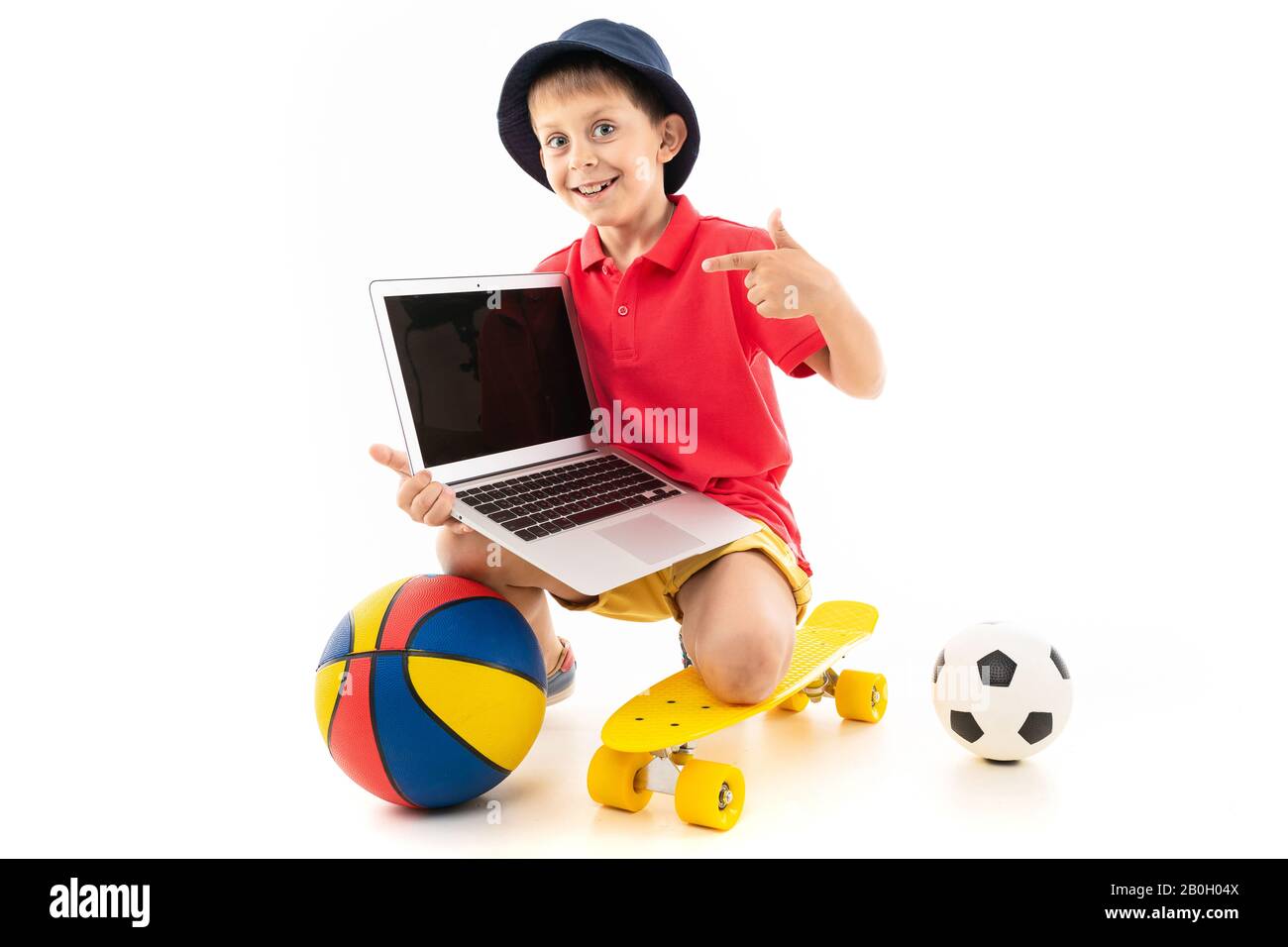 Handsome caucasian boy likes his hobbies Stock Photo - Alamy