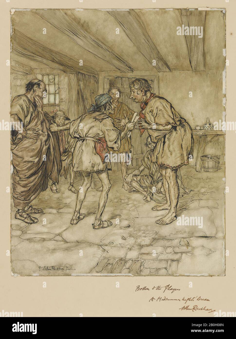 Arthur Rackham, English, 1867 - 1939, Bottom & the Players: A Midsummer ...
