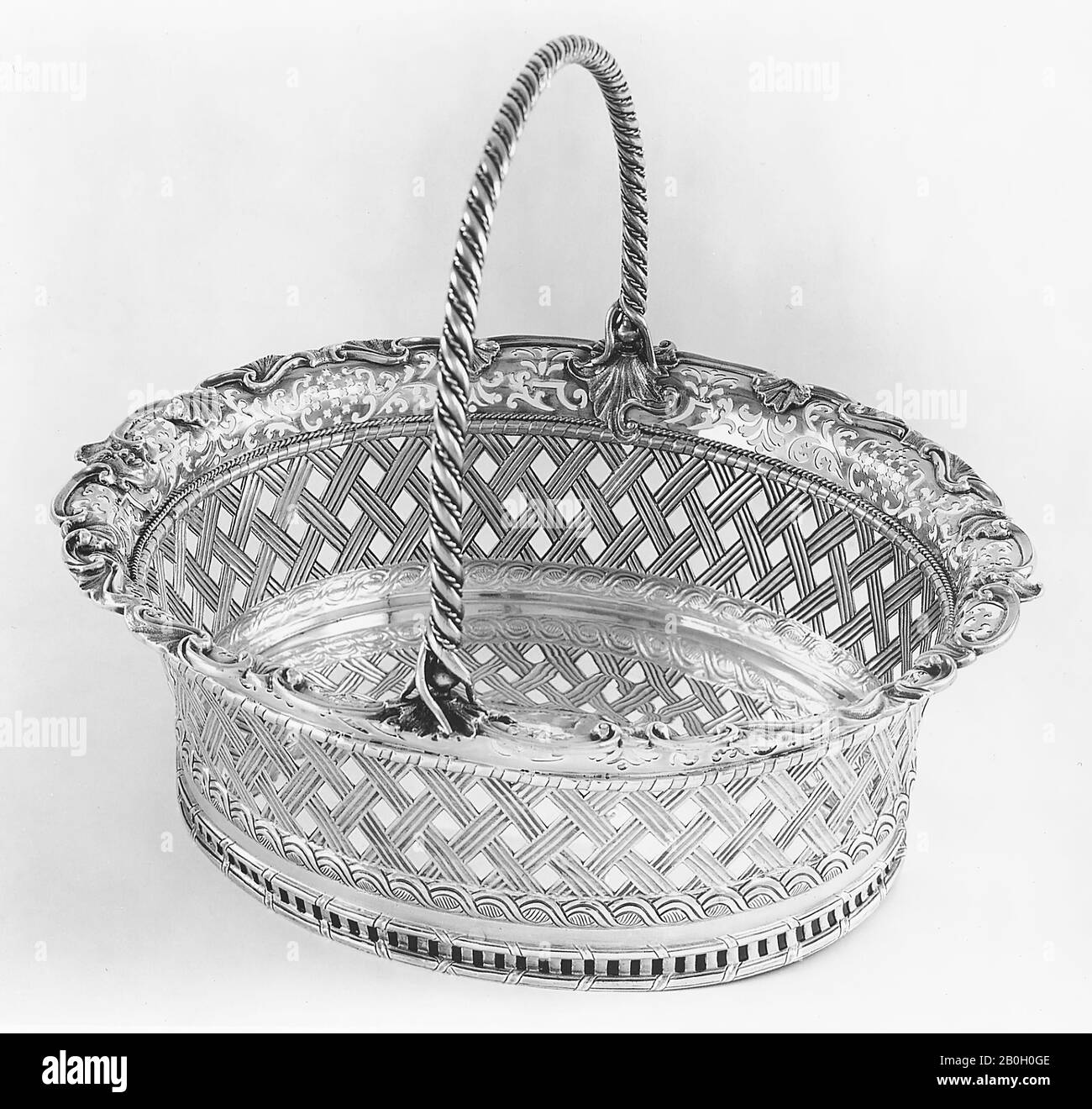 John Hugh Le Sage, British, active from 1718, Basket, 1735/36, Silver ...