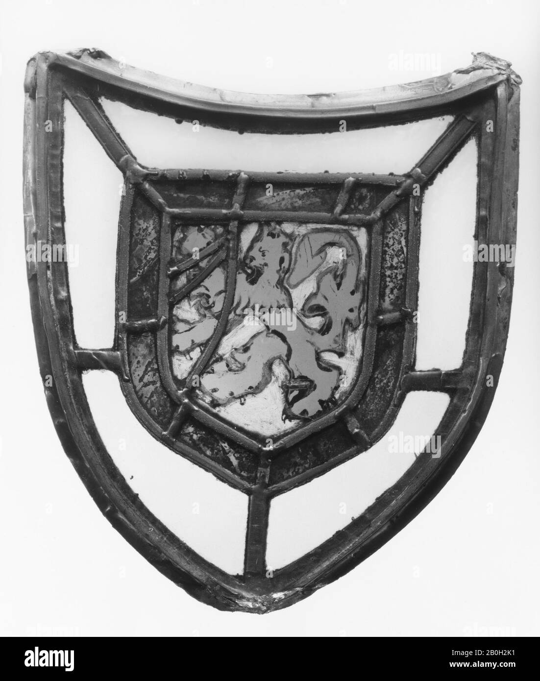 Heraldic shield, British, 16th century, British, Stained glass, Overall ...