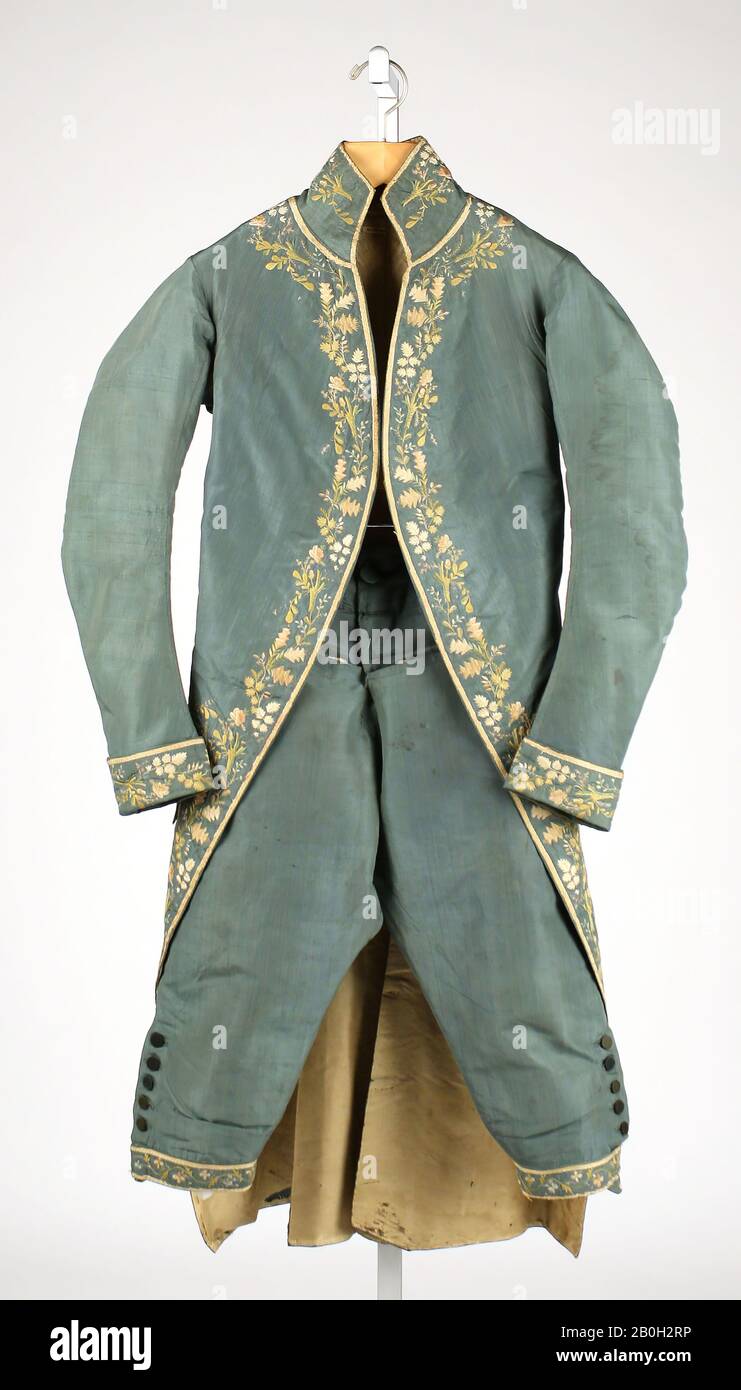 Suit, British, 1774–93, British, silk Stock Photo - Alamy