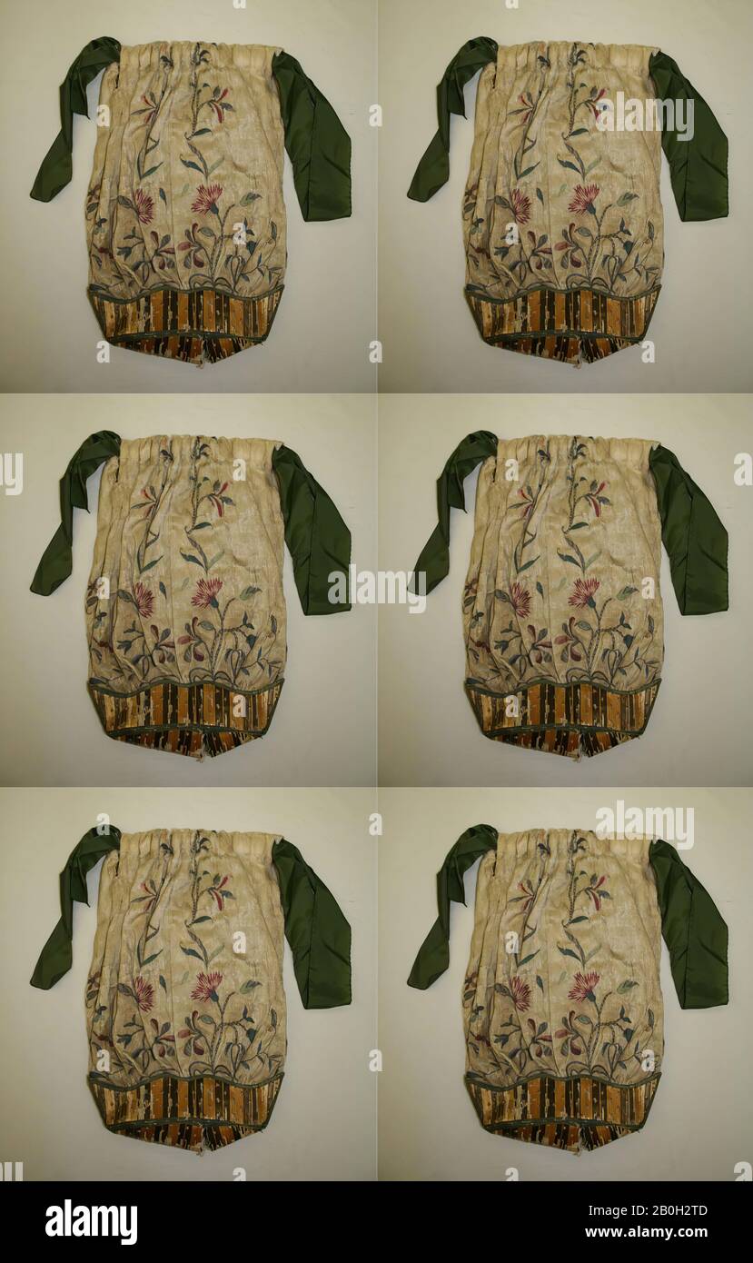 Reticule, British, 18th century, British, silk, straw Stock Photo - Alamy