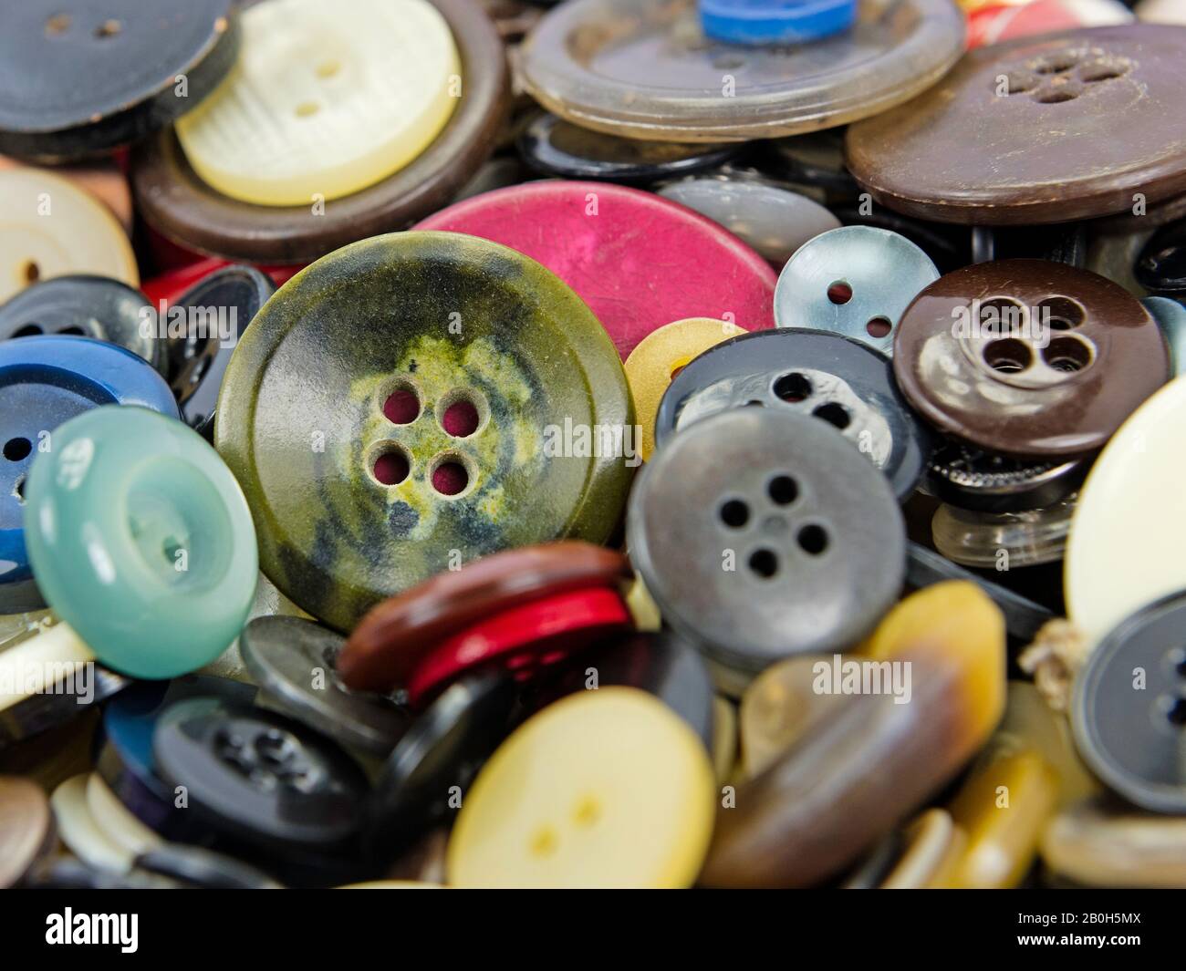 A lot of old clothes buttons Stock Photo - Alamy