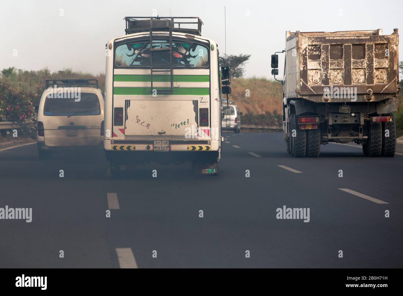 01.11.2019, Addis Ababa, Addis Ababa, Ethiopia - Road traffic on the ...