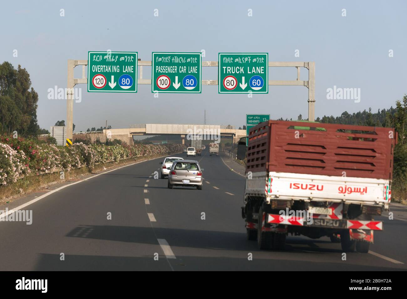 01.11.2019, Addis Ababa, Addis Ababa, Ethiopia - Road traffic on the ...