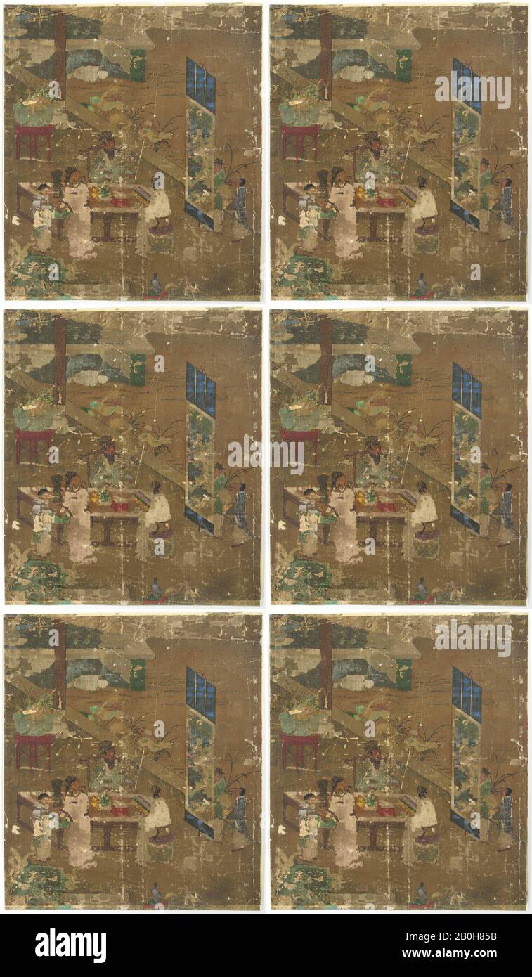 Wang Li Mu, Examining Antiques at Literati Gathering, Korea, Joseon ...