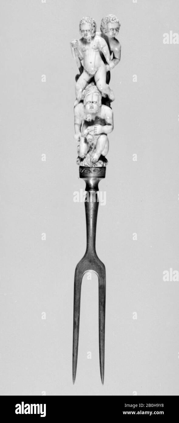 Fork and knife, German, first half 18th century, German, Steel, ivory ...