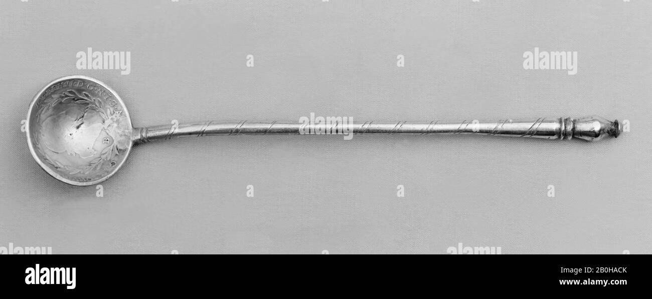 Spoon, Austrian, late 18th–early 19th century, Austrian, Silver, Length ...