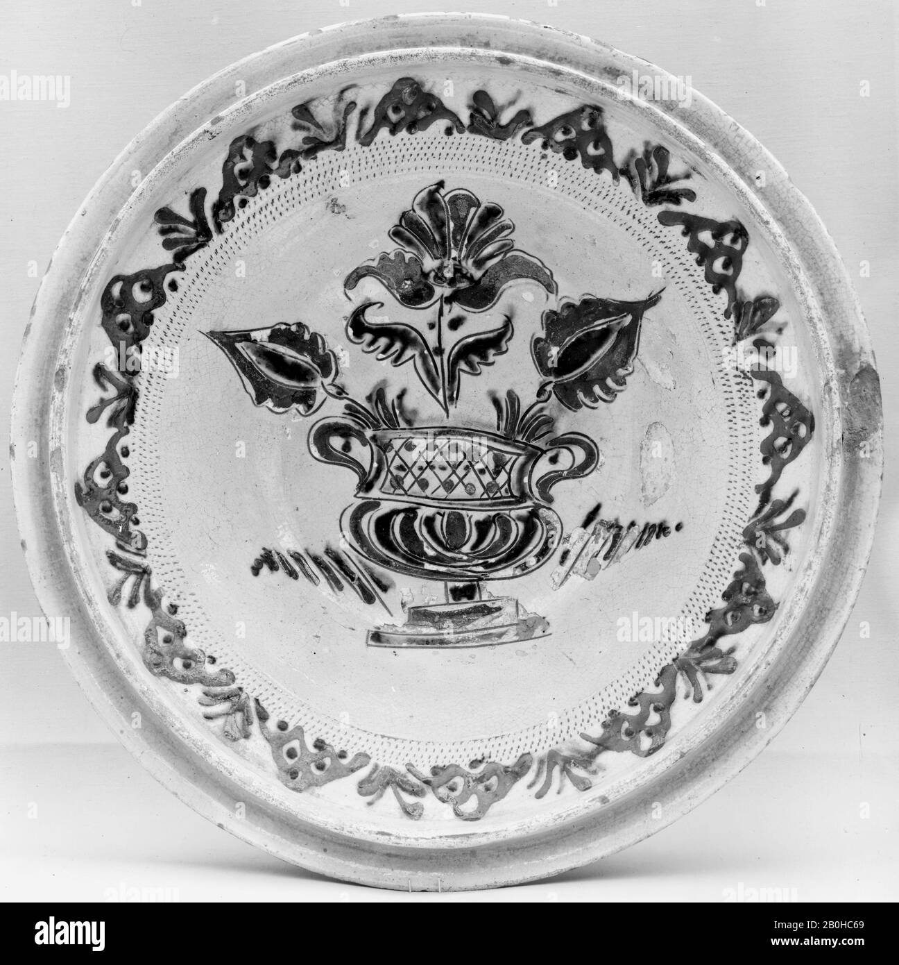 Plate, German, 18th century, German, Glazed pottery, Ceramics-Pottery ...