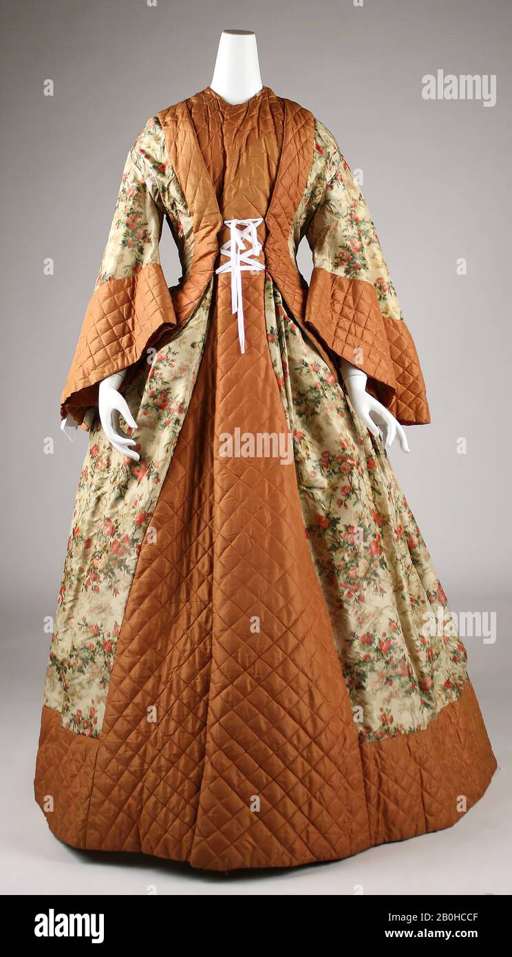 Wrapper, British, ca. 1855, British, silk Stock Photo - Alamy